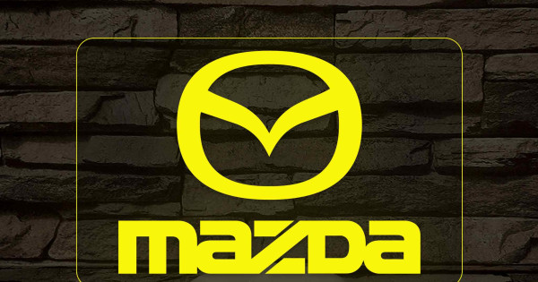 Mazda logó – 7 színű, színváltós LED lámpa - 3dlampa.hu webáruház