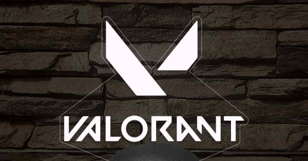 Valorant logo 7 színű 3D led lámpa - 3dlampa.hu webáruház