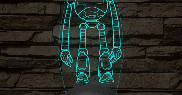 Vad Robot Rozzum 7134 „Roz” 7 színű 3D led lámpa - 3dlampa.hu webáruház