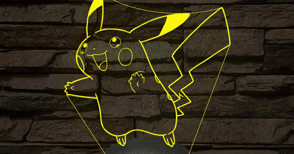 Villámcsapás – 7 színű, színváltós 3D LED lámpa - 3dlampa.hu webáruház