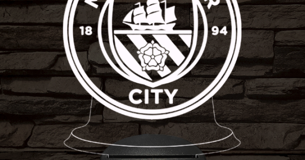 Manchester City FC 3D led lámpa - 3dlampa.hu webáruház